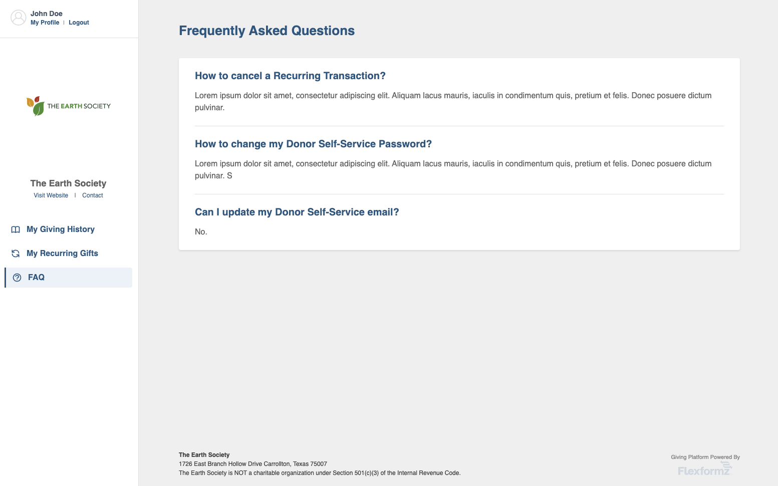 Dashboard Configurations - FlexFormz Documentation