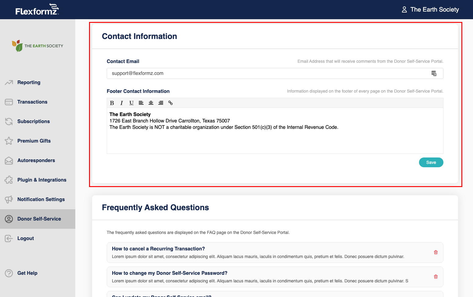 Dashboard Configurations - FlexFormz Documentation