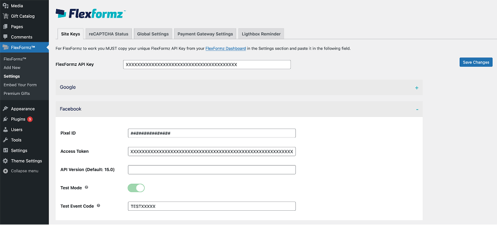 Tracking Codes - FlexFormz Documentation
